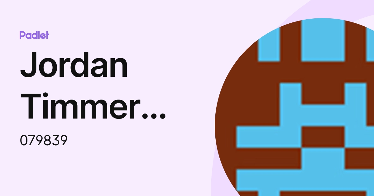 Jordan Timmerman (079839) profile | Padlet
