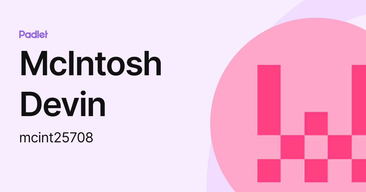 McIntosh Devin (mcint25708) profile | Padlet