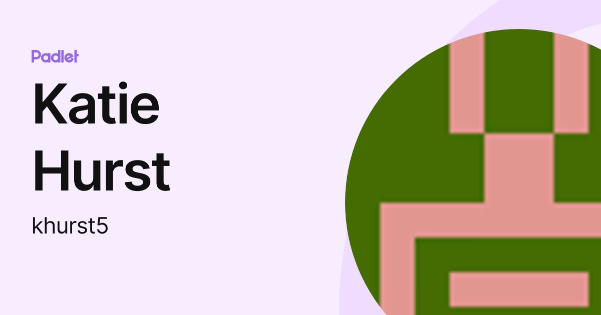 Katie Hurst (khurst5) profile | Padlet