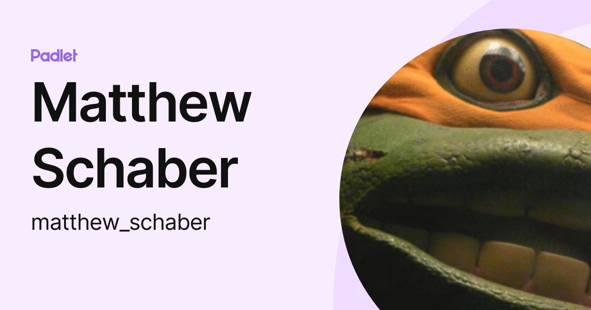 Matthew Schaber (matthew_schaber) profile | Padlet