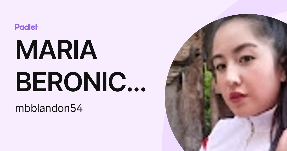 MARIA BERONICA BLANDON SALANUEVA (mbblandon54) profile | Padlet