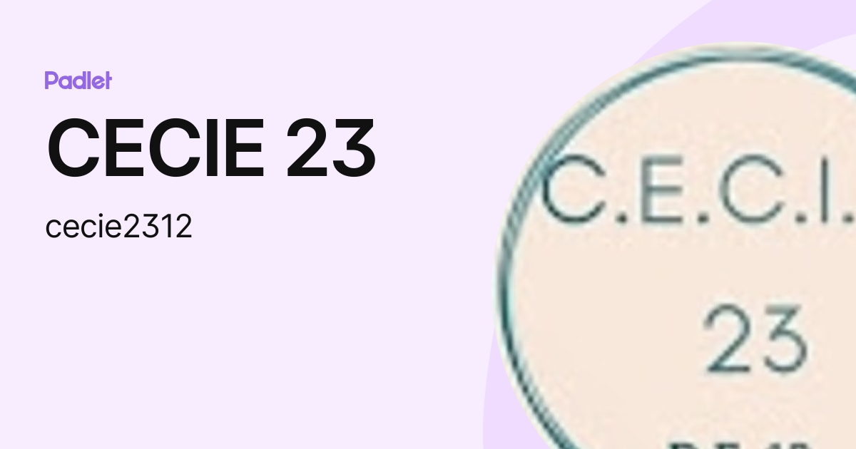 CECIE 23 (cecie2312) profile | Padlet