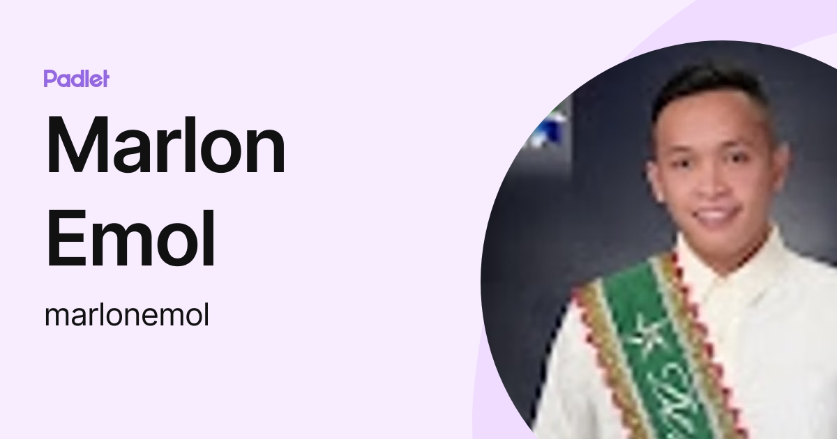 Marlon Emol (marlonemol) profile | Padlet