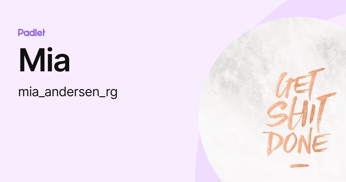 Mia (mia_andersen_rg) profile | Padlet
