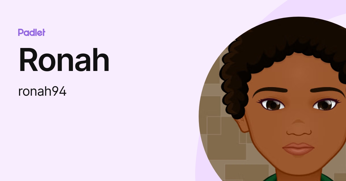 Ronah (ronah94) profile | Padlet
