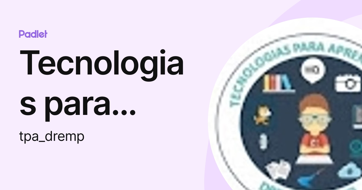 Tecnologias para Aprendizagem DRE São Miguel (tpa_dremp) perfil | Padlet