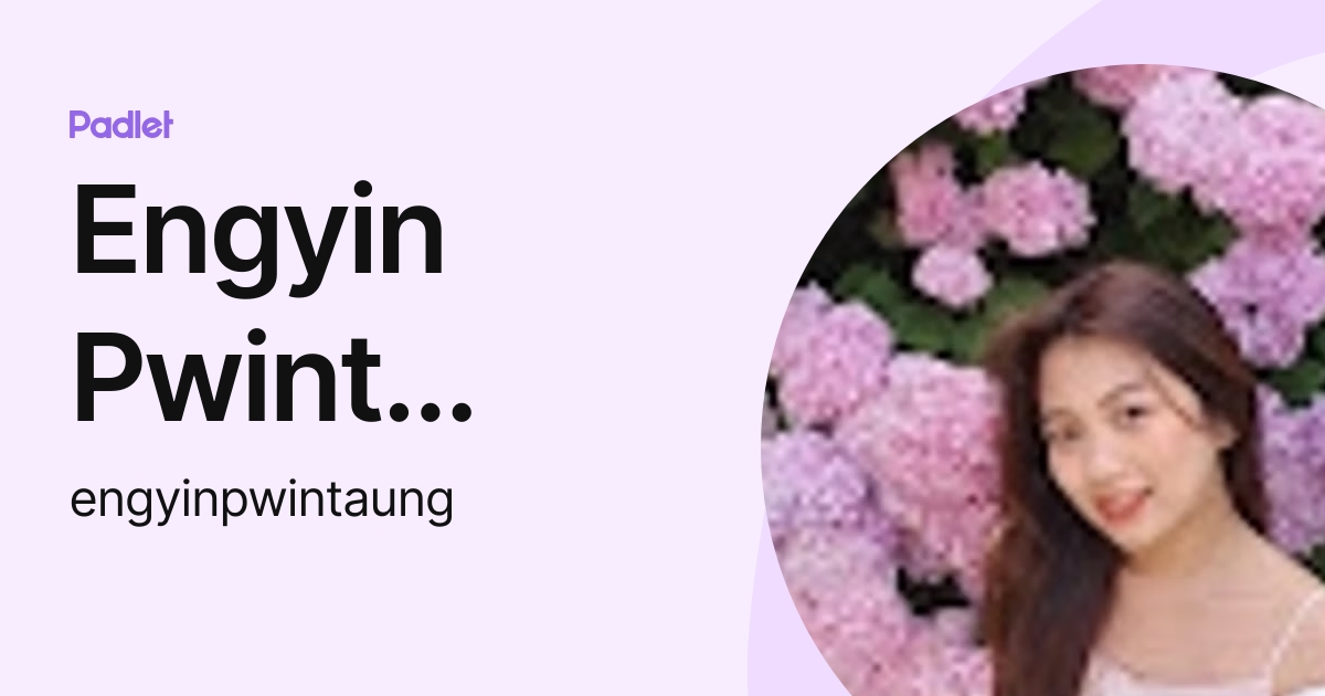 Engyin Pwint Aung (engyinpwintaung) profile | Padlet