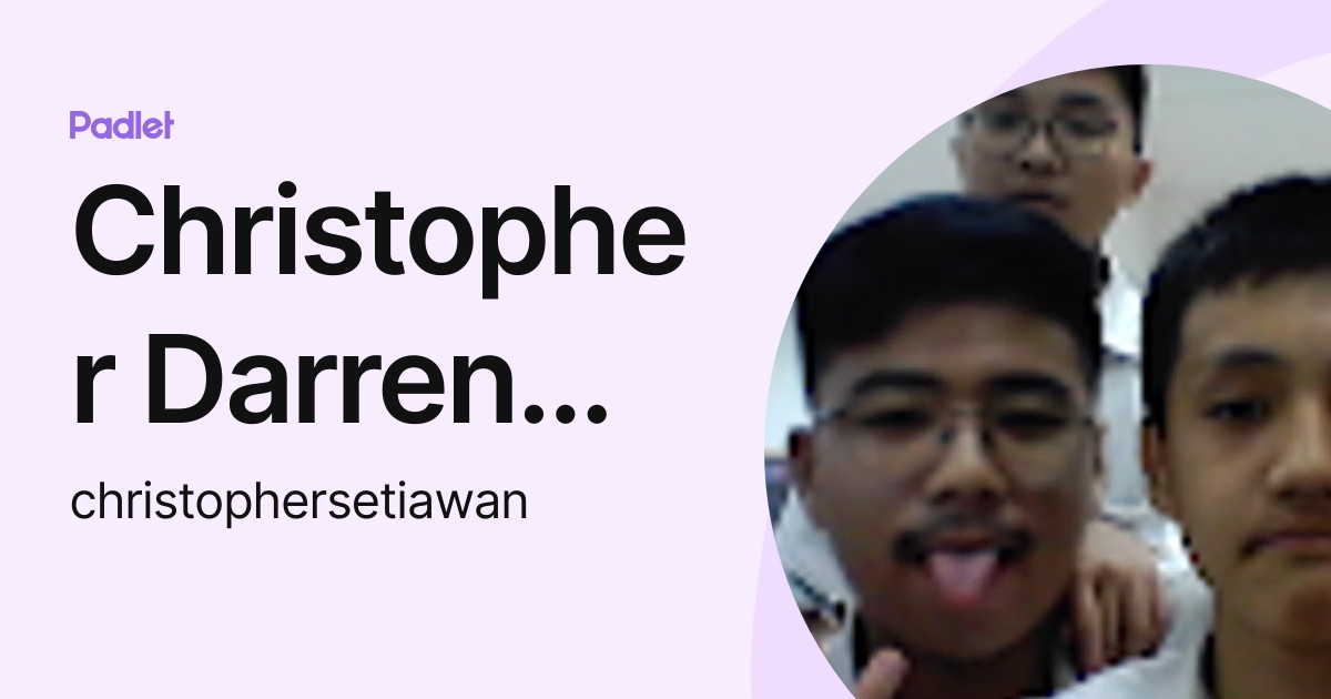 Christopher Darren Setiawan IPH Student (christophersetiawan) profile ...