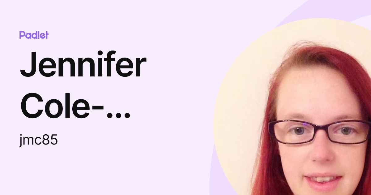 Jennifer Cole-Wright (jmc85) profile | Padlet