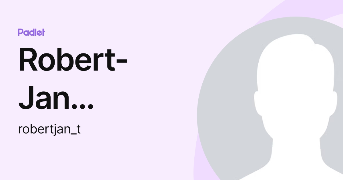 Robert-Jan Timmer (robertjan_t) profile | Padlet