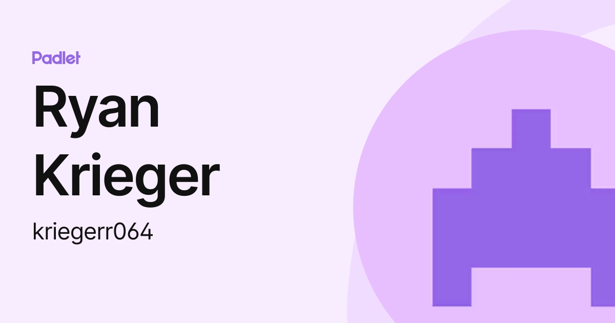 Ryan Krieger (kriegerr064) profile | Padlet