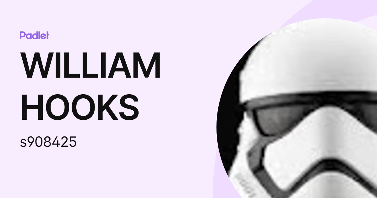 WILLIAM HOOKS (s908425) profile | Padlet