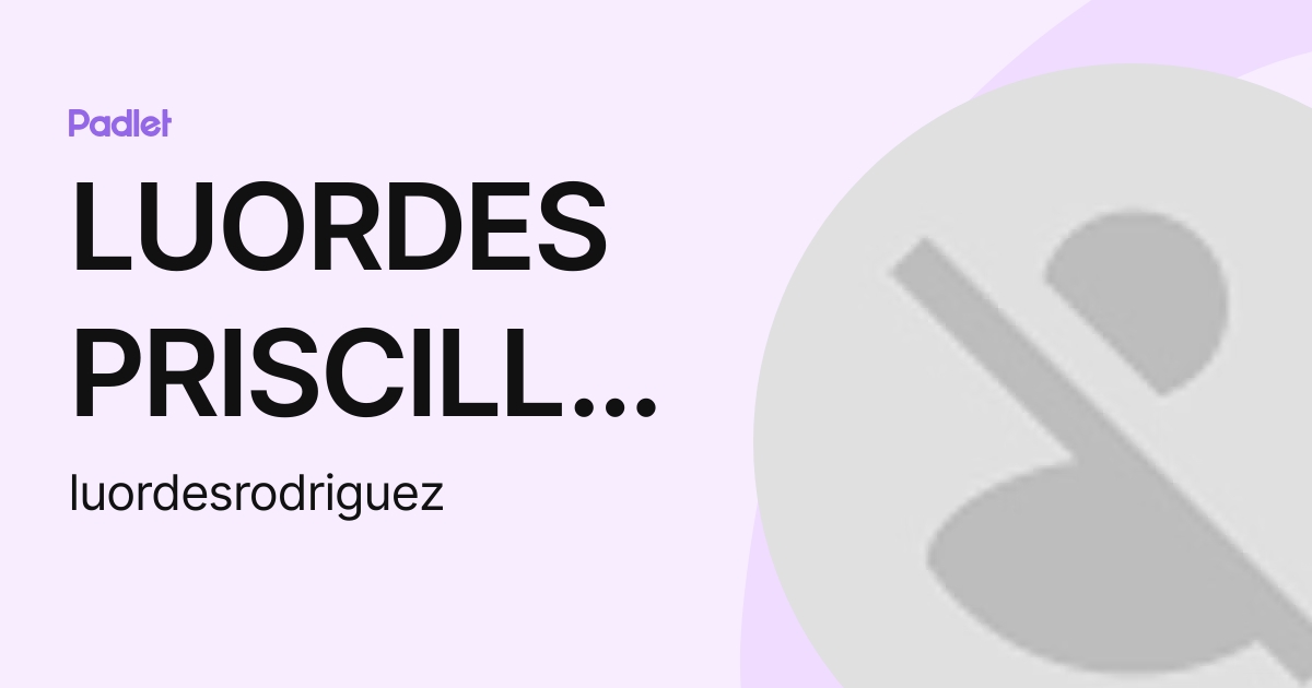 LUORDES PRISCILLA RODRIGUEZ GUZMAN (luordesrodriguez) profile | Padlet