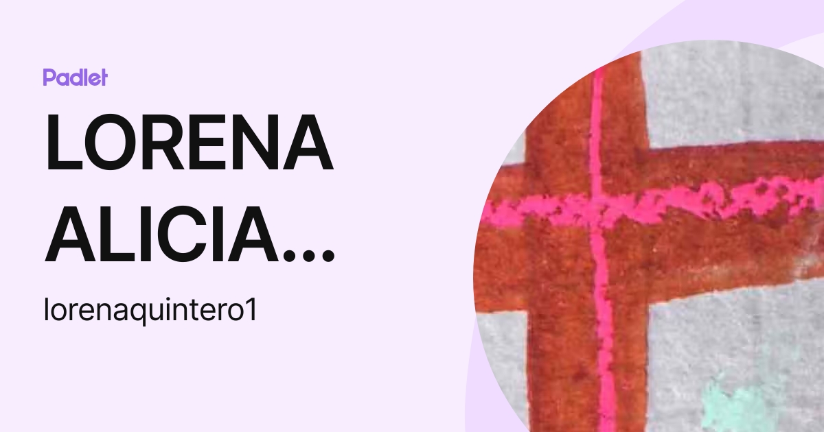 LORENA ALICIA QUINTERO GAMEZ (lorenaquintero1) profile | Padlet
