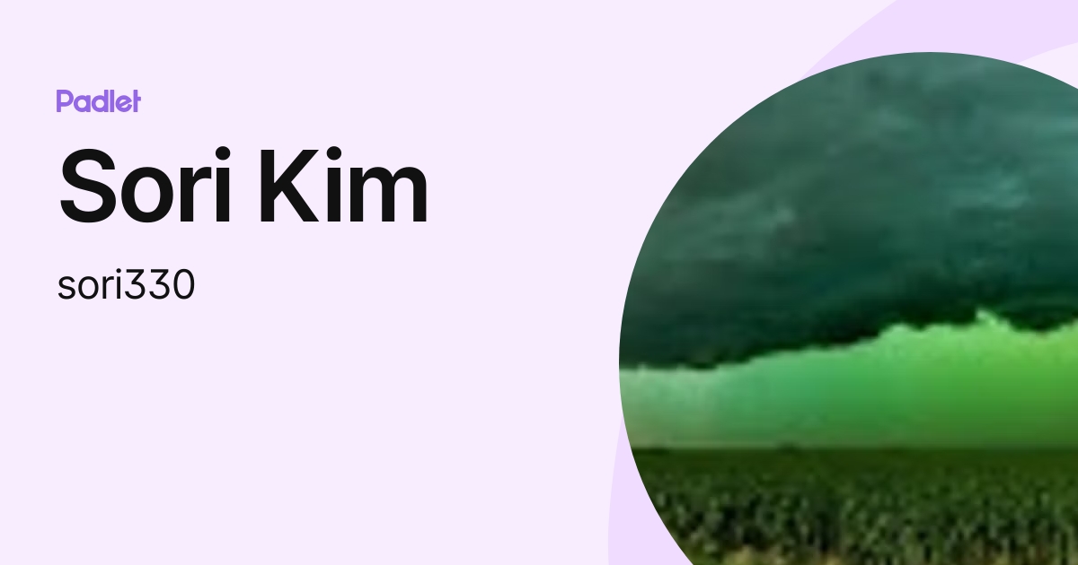 Sori Kim (sori330) profile | Padlet