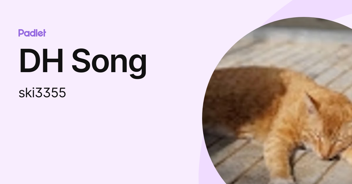 DH Song (ski3355) profile | Padlet