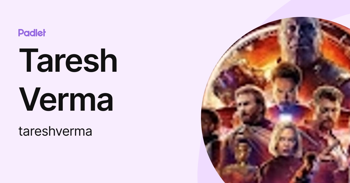 Taresh Verma (tareshverma) profile | Padlet