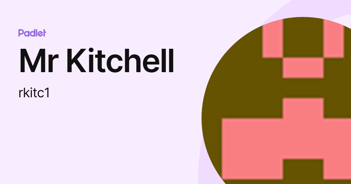 Mr Kitchell (rkitc1) profile | Padlet