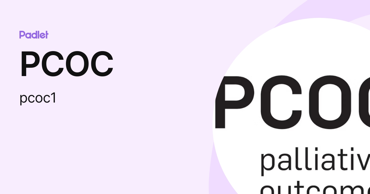 PCOC (PCOC_Admin) profile | Padlet