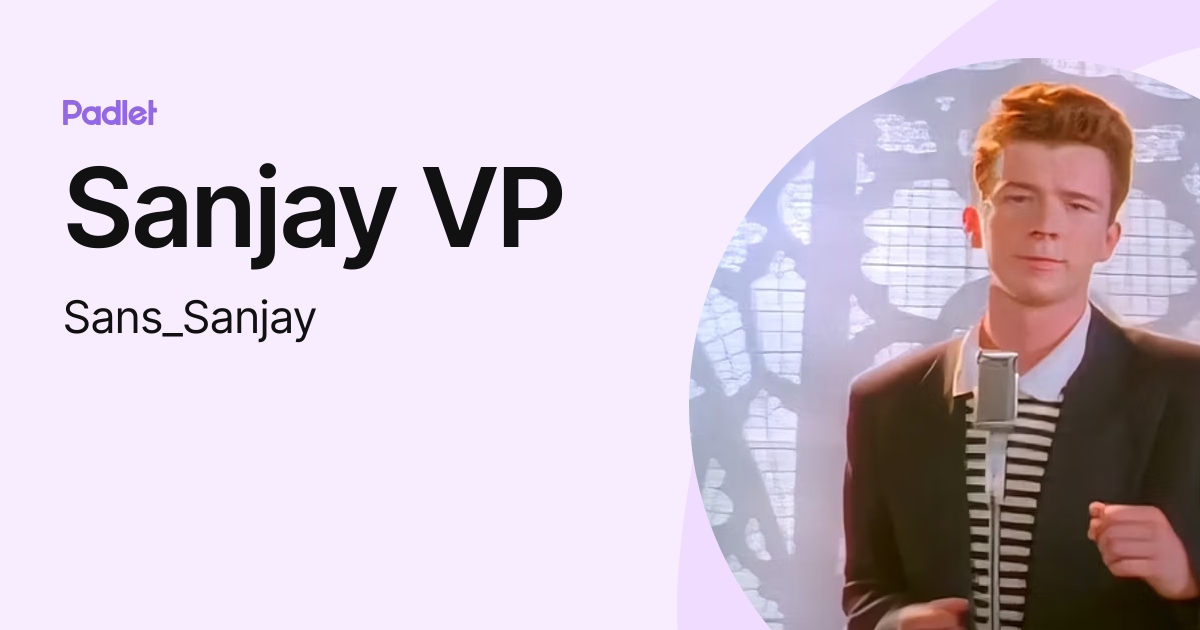 Sanjay VP (Sans_Sanjay) profile | Padlet