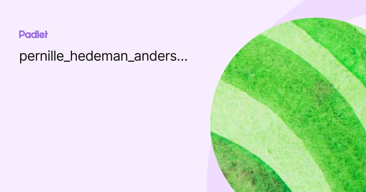 pernille_hedeman_andersen profile | Padlet