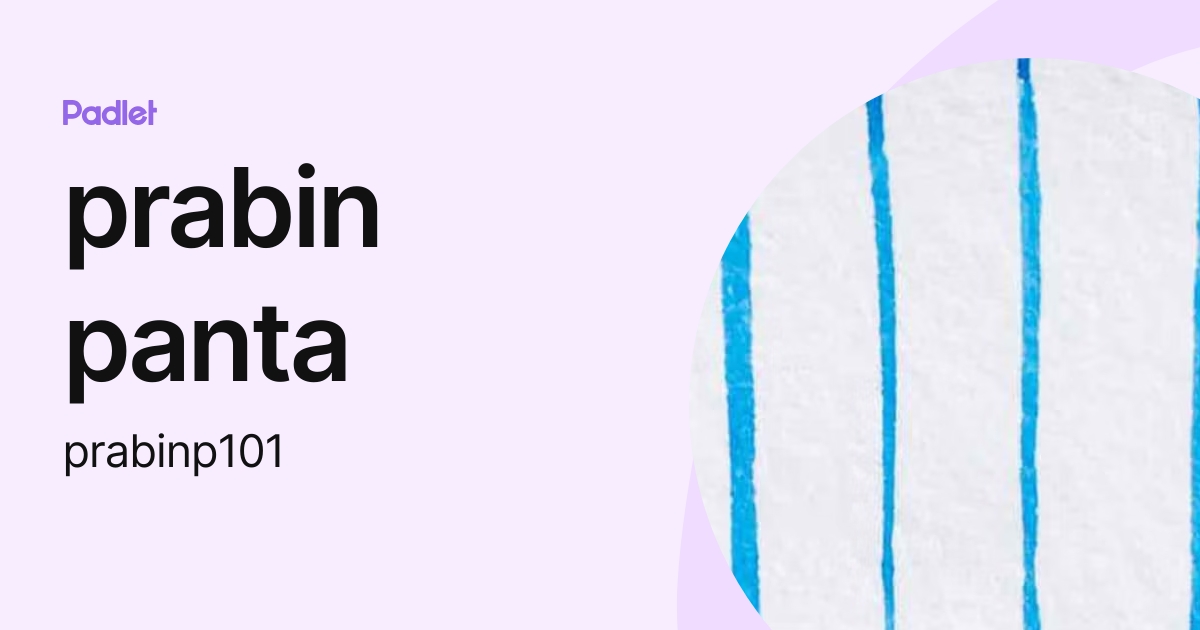 prabin panta (prabinp101) profile | Padlet