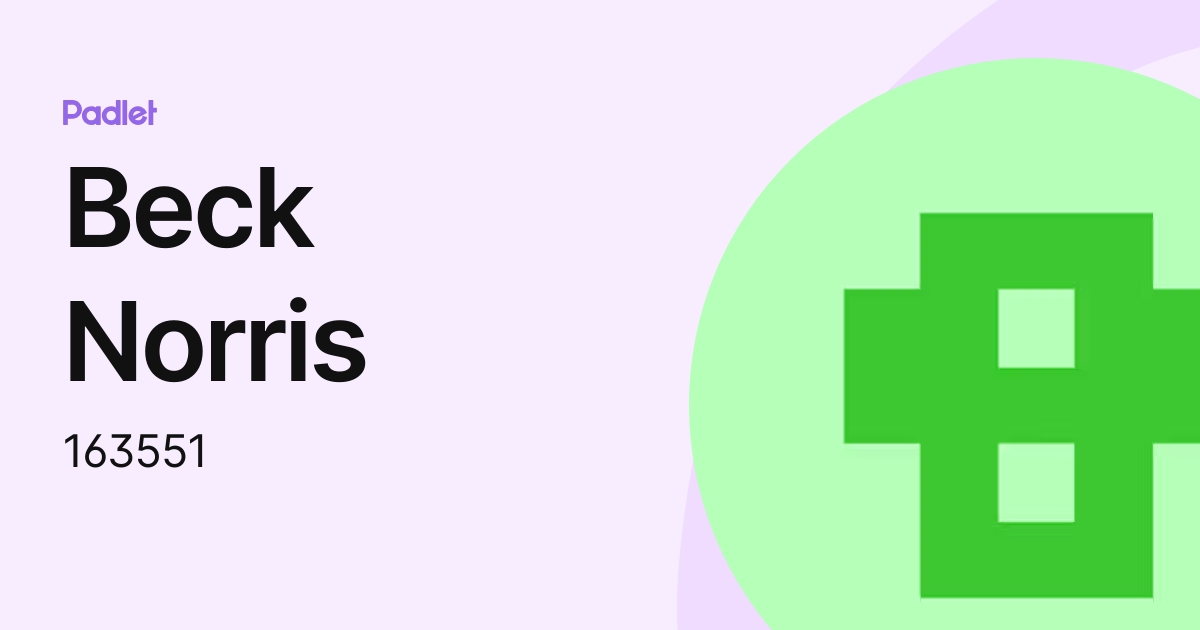 Beck Norris (163551) profile | Padlet
