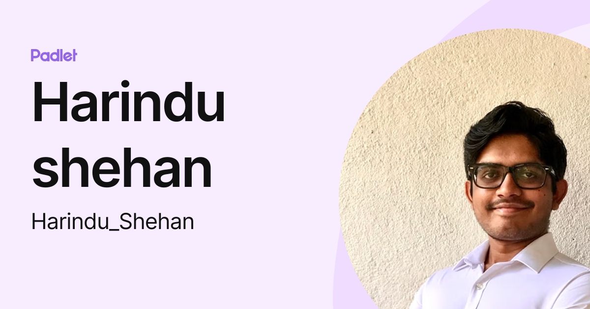 Harindu shehan (Harindu_Shehan) profile | Padlet