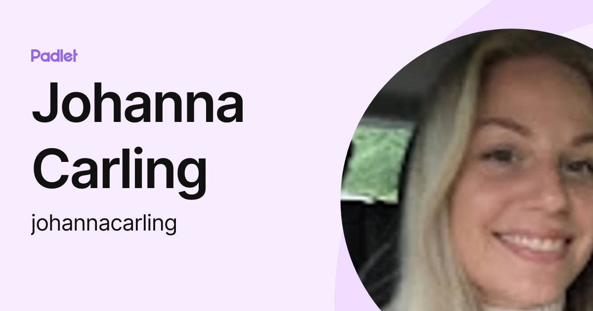 Johanna Carling (johannacarling) profile | Padlet