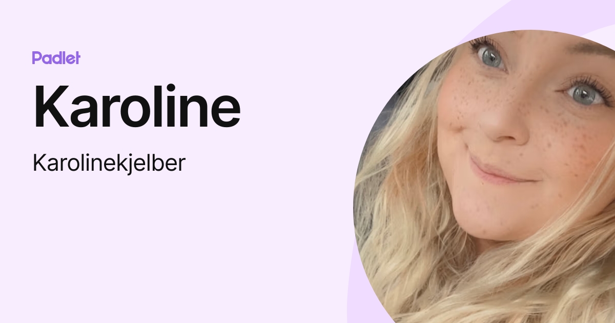 Karoline Kjelbergnes (karolinekjelber) profile | Padlet