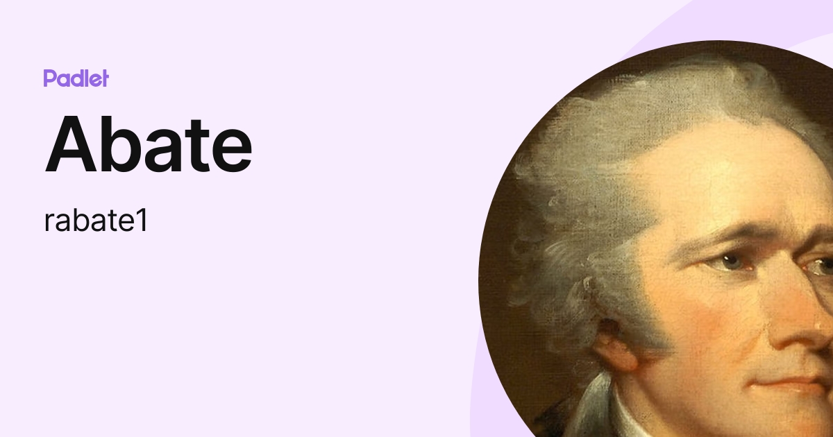 Abate (rabate1) profile | Padlet