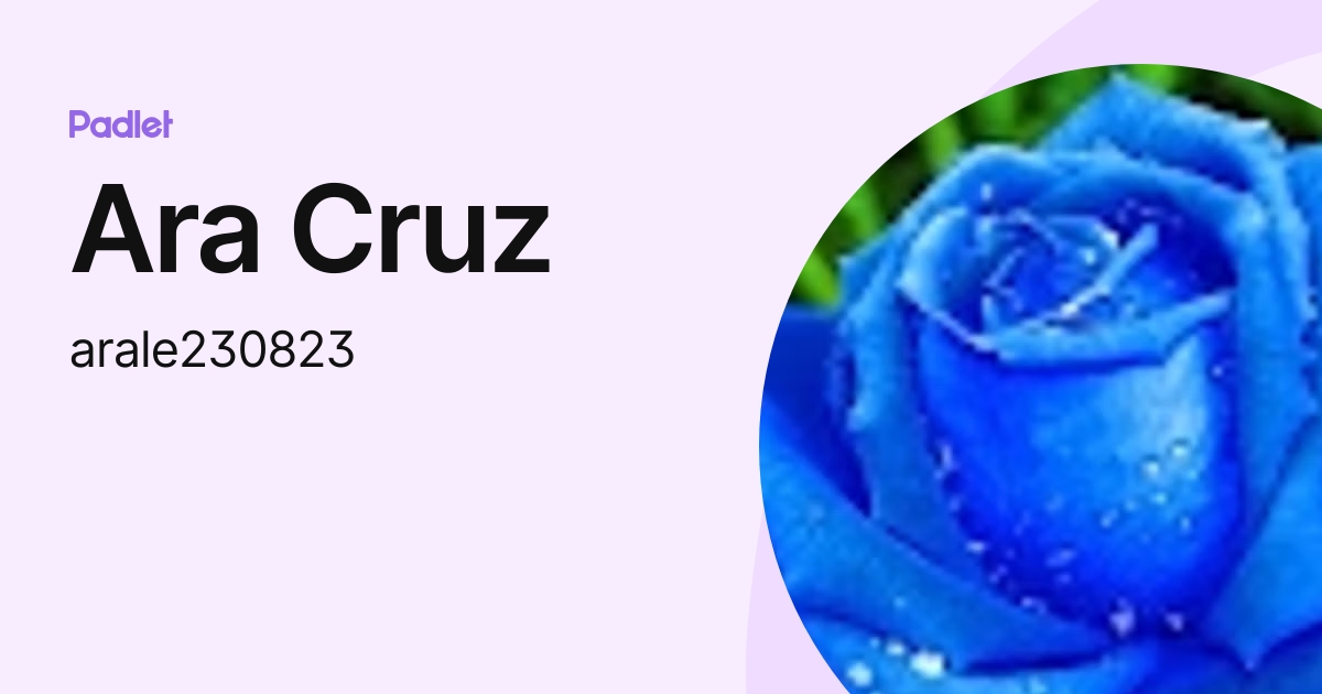 Ara Cruz (arale230823) profile | Padlet