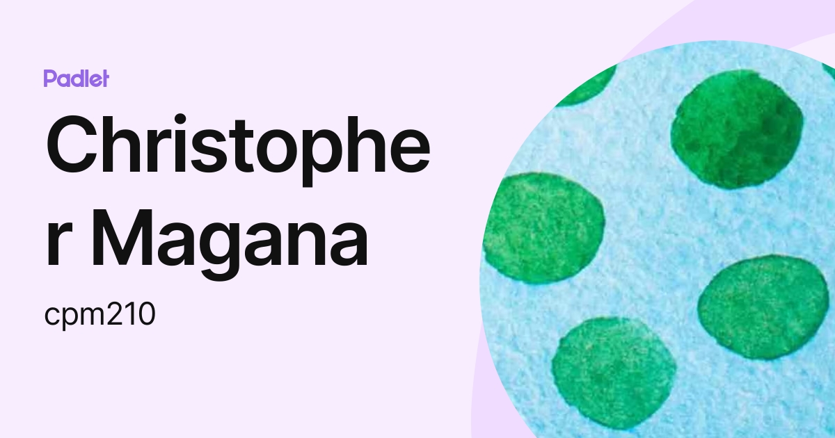 Christopher Magana (cpm210) profile | Padlet