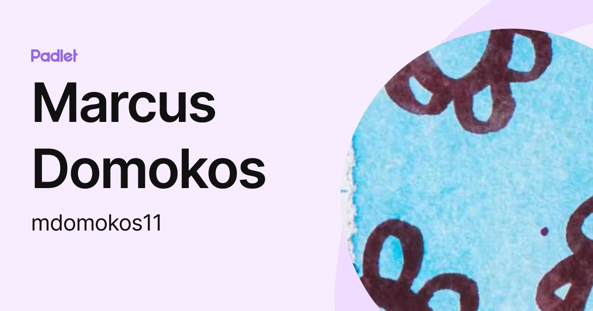 Marcus Domokos (mdomokos11) profile | Padlet
