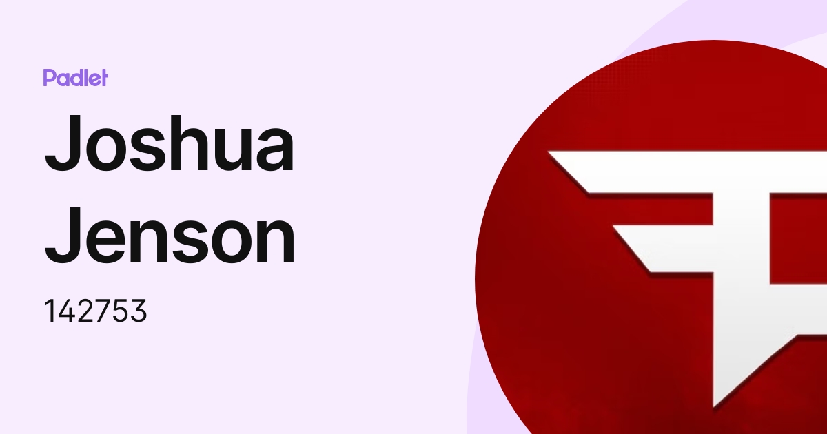 Joshua Jenson (142753) profile | Padlet