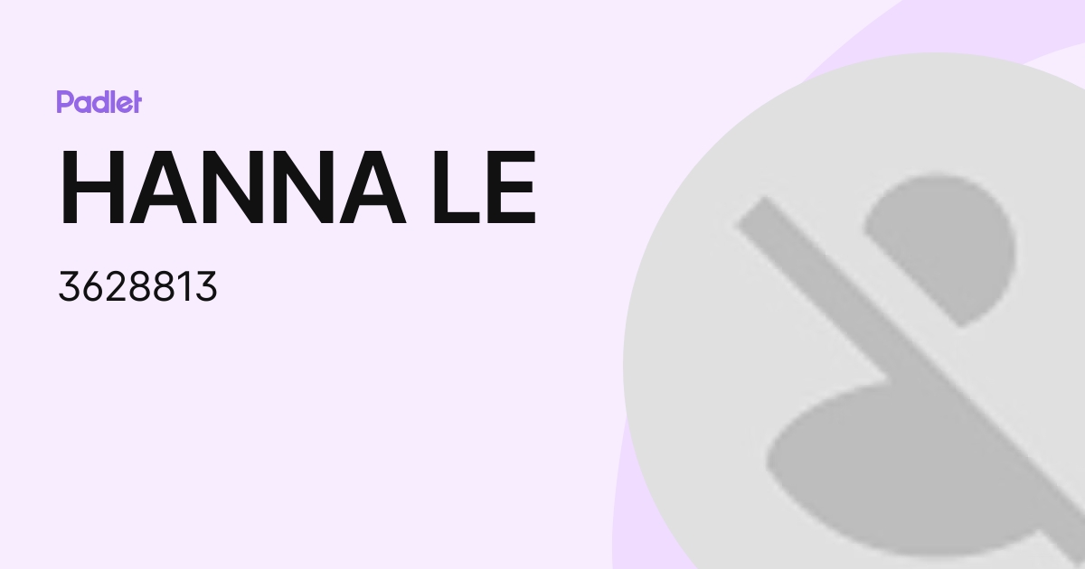 Hanna Le 3628813 Profile Padlet