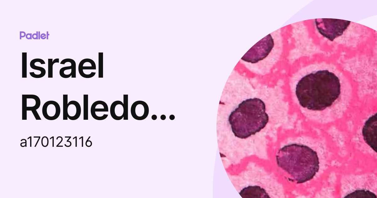 Israel Robledo Ochoa (a170123116) perfil | Padlet