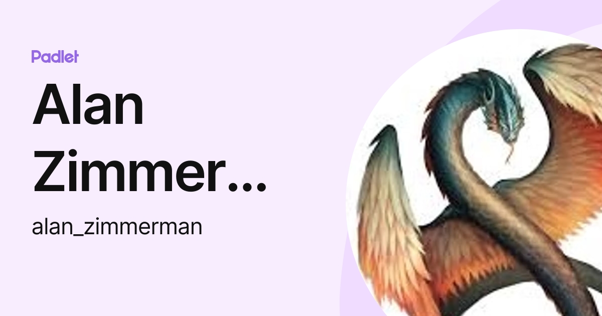 Alan Zimmerman (alan_zimmerman) profile | Padlet