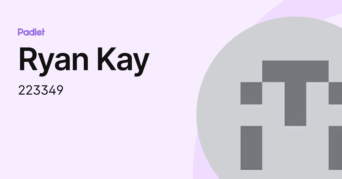 Ryan Kay (223349) profile | Padlet