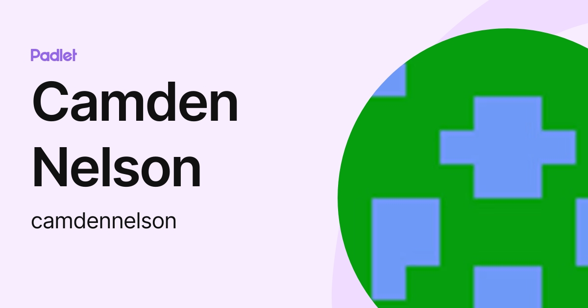 Camden Nelson (camdennelson) profile | Padlet