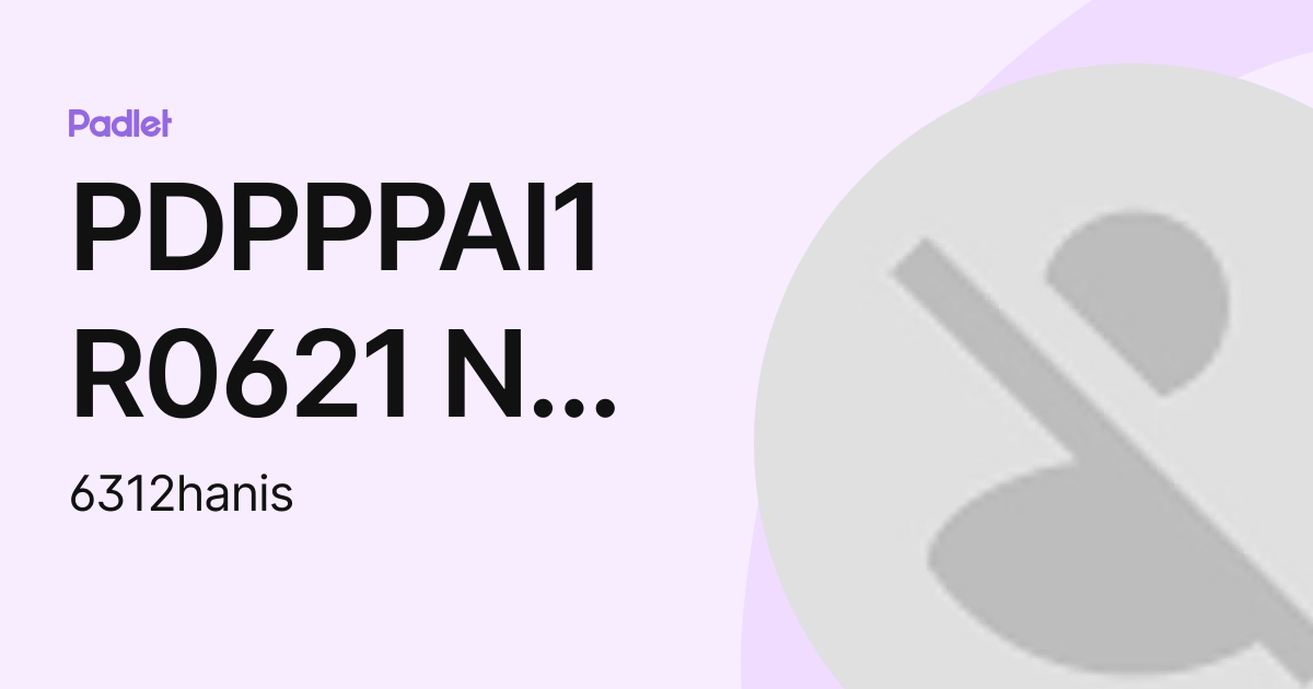 PDPPPAI1R0621 Nor Hanis Syuhada Binti Abdul Samad (6312hanis) profile ...