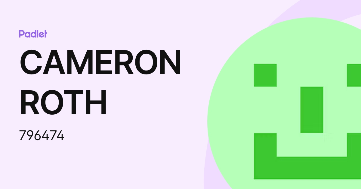 CAMERON ROTH (796474) profile | Padlet