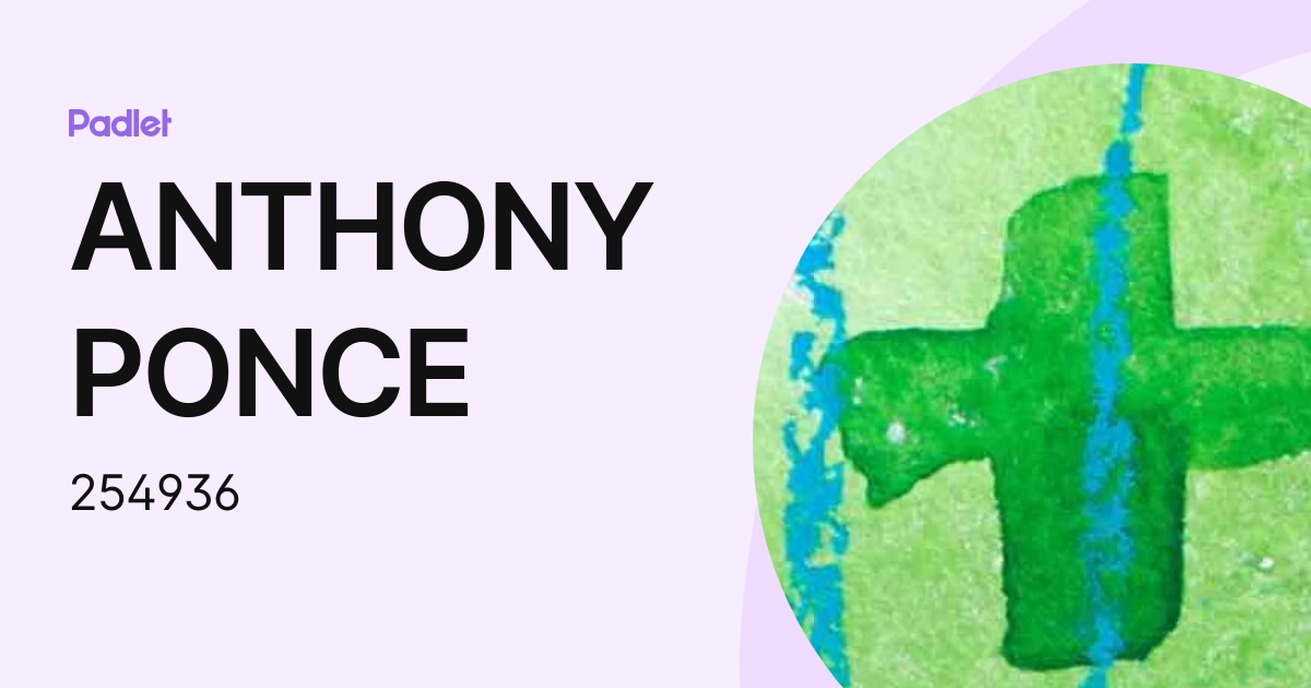 ANTHONY PONCE (254936) profile | Padlet