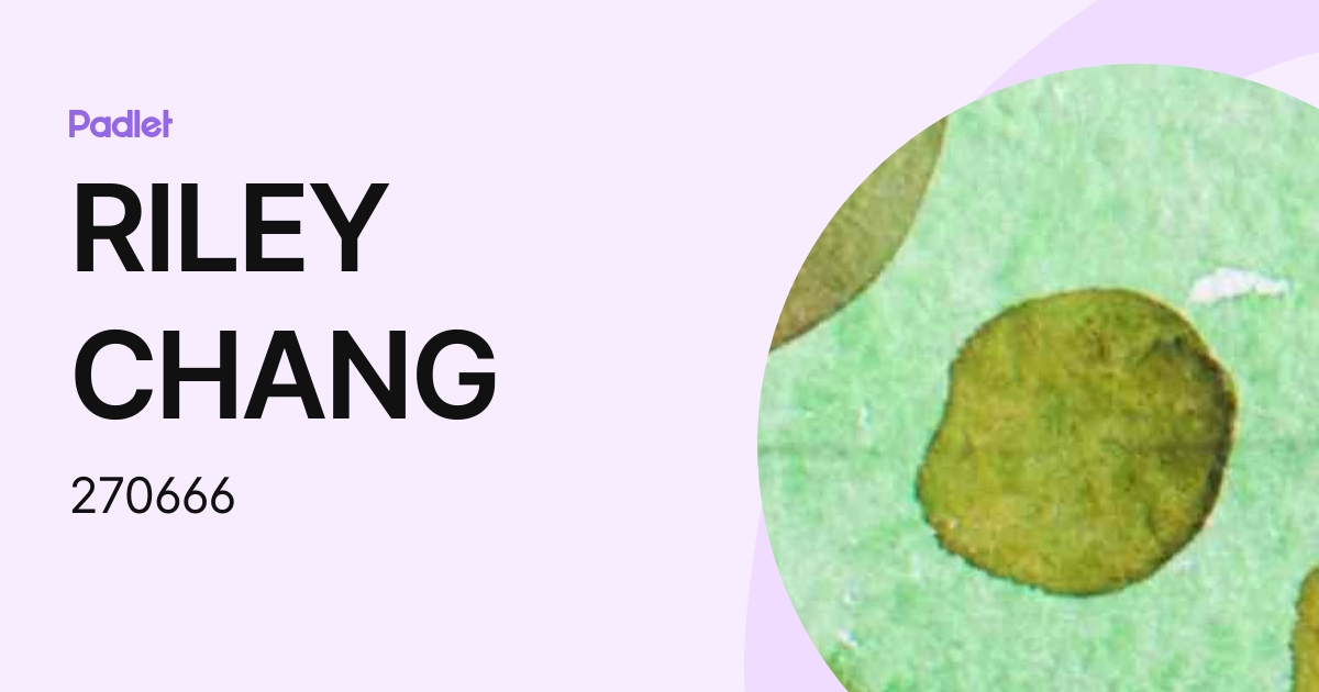 RILEY CHANG (270666) profile | Padlet