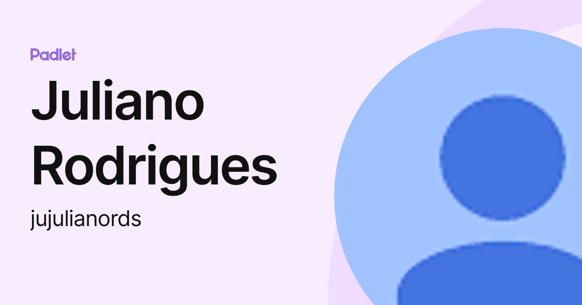 Juliano Rodrigues (jujulianords) profile | Padlet