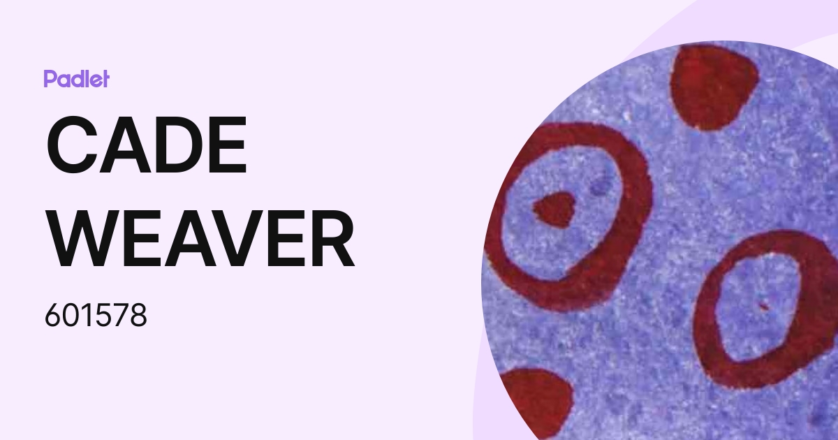 CADE WEAVER (601578) profile | Padlet