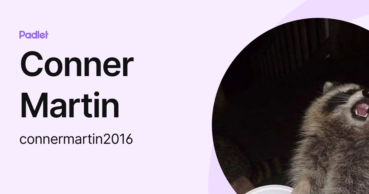 Conner Martin (connermartin2016) profile | Padlet