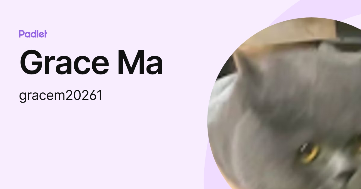 Grace Ma (gracem2026) profile | Padlet