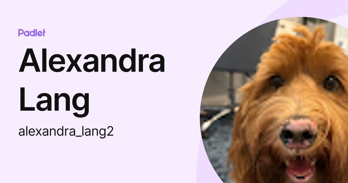 Alexandra Lang (alexandra_lang1) profile | Padlet