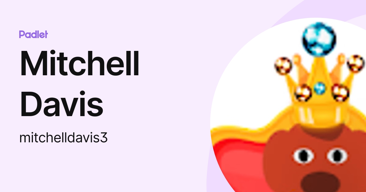 Mitchell Davis (mitchelldavis3) profile | Padlet